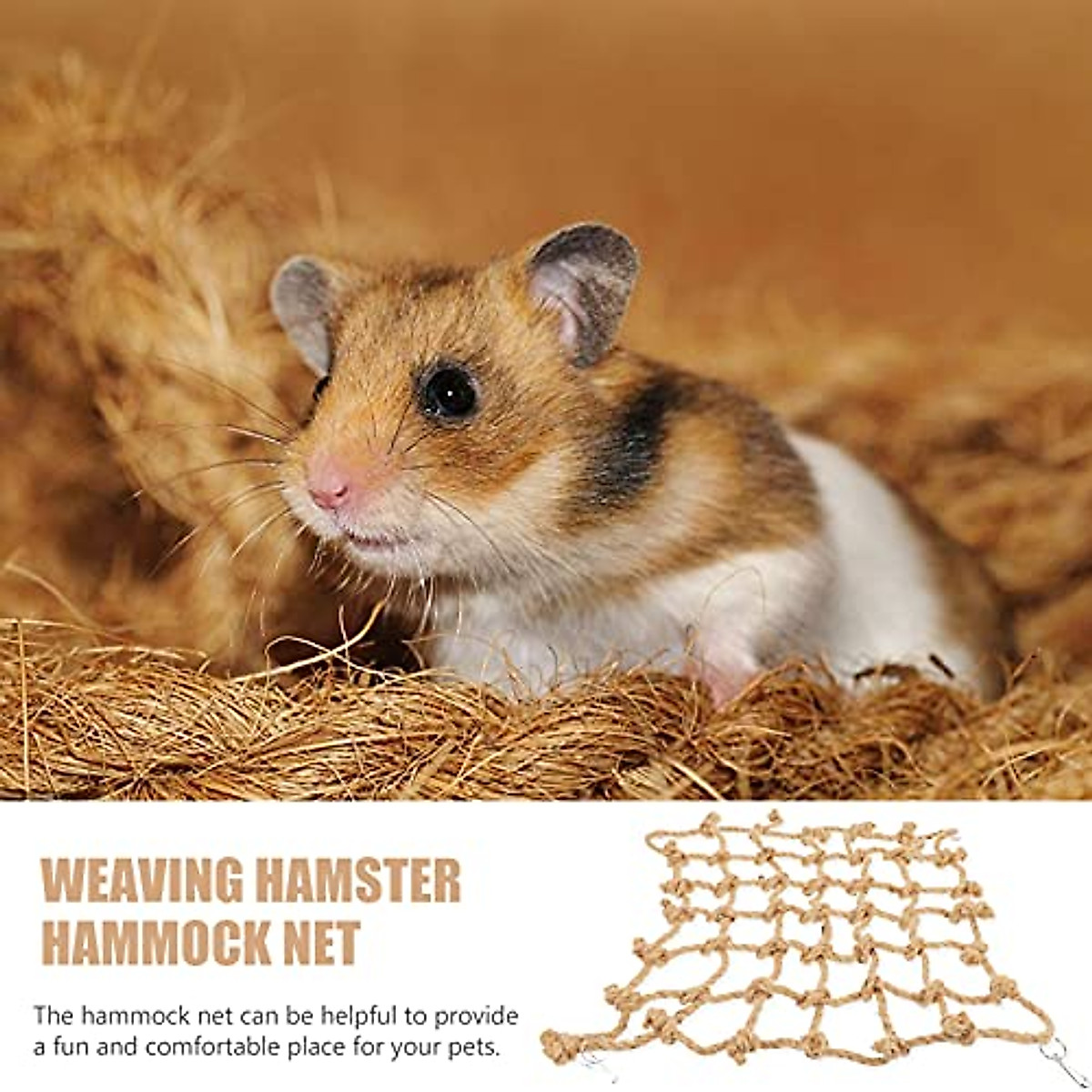 POPETPOP Pet Climbing Rope Net Bird Climbing Rope Ladder Parrot Cage Hanging Toys for Small Animal Hamster Conures Parrots Love Birds Finches