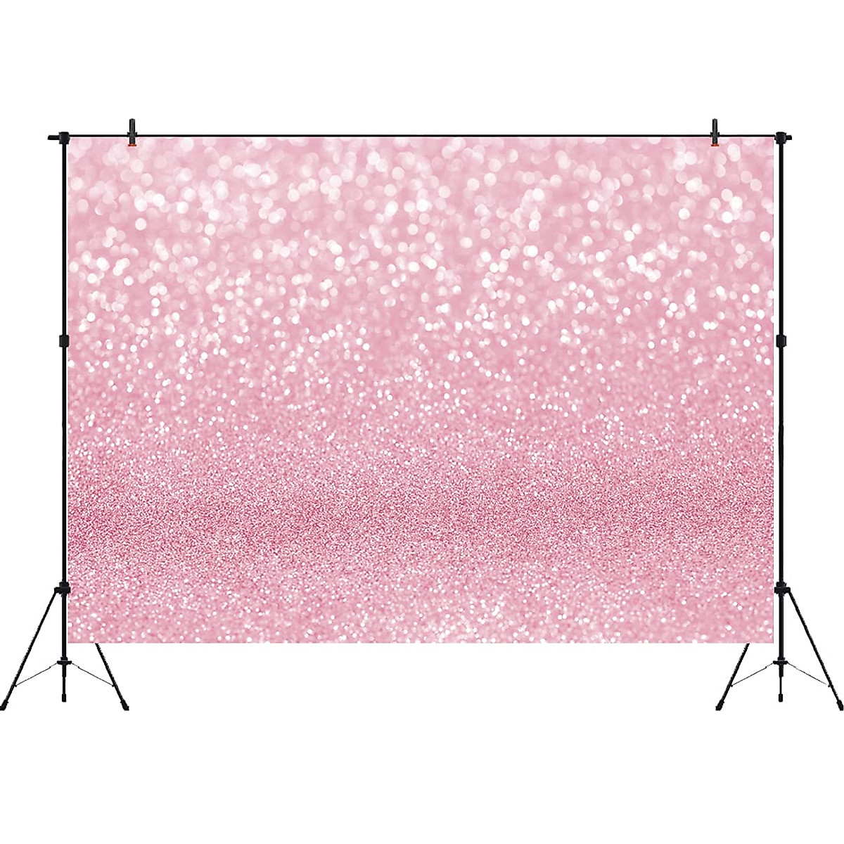 Aperturee 7x5ft Pink Bokeh Backdrop Abstract Glitter Abstract Sparkle Spot Photography Background Baby Shower Birthday Newborn Wedding Portrait Photo Studio Booth Props Party Decoration Banner