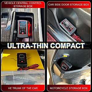 B-Qtech Upgraded 2Amp Car Battery Trickle Charger 6V/12V Smart Fully Automatic 3 Mode Battery Charger Maintainer, Battery Desulfator for Lawn Mower, Motorcycle, Car, Boat, Marine Lead Acid Batteries