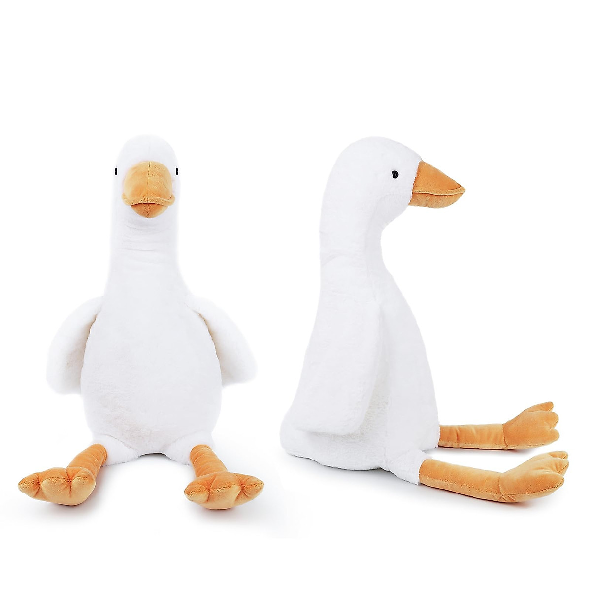WEIGEDU 30" Large Goose Stuffed Animals Plush Toys Swan Duck for Kids Babies Bedtime Birthday Easter Gifts, Stuffed Goose Throw Plush Pillow Super Soft, White