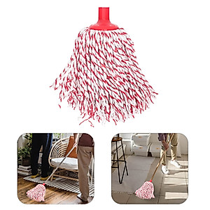 Household Pen Mandrel Industrial Cleaning Mop Heads Cedar Mop Replace Head Floor Mop Heads Mop Cloth Replacement Wet Damp Mop Head Mop Replacement Heads Set Earth Tones Plastic