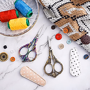 GLEXAL Crochet Scissors –Professional Grade Shears for sewing,Craft, Artwork, Crochet,trimming,Needlework,Yarn, Handicraft DIY Tool,Thread,Beauty Hair,4.5in Rainbow…