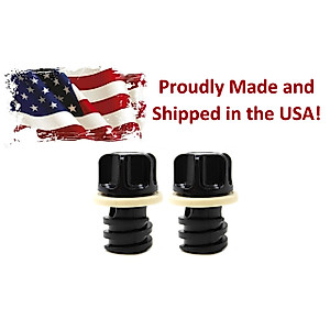 JSP Manufacturing Cooler Drain Plug & Gasket Assembly Compatible with Yeti, RTIC, ORCA, OVO, Bird Dog Coolers 70QT 110QT (2 Drain Plugs)
