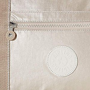 Kipling Canvas & Beach Tote Bag, Silver (Metallic Glow)