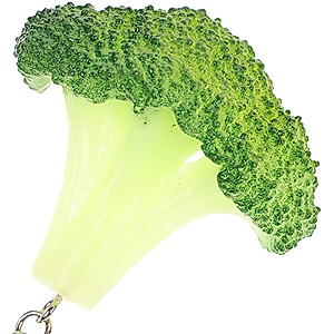 PRETYZOOM Broccoli Keychain Food Keyring Vegetables Fruit Decorative Key Holder for Birthday Gift Car Bag Purse Pendant Handbag