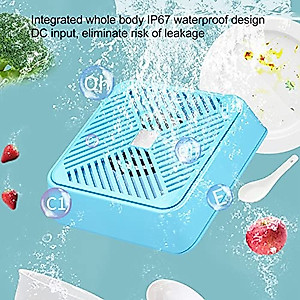 Mini USB Ultrasonic Dishwasher, Portable USB Dish Washing Machine Cleaner Wshing Tools for Dishware Fruit Vegetable, Compact Turbo Washer for Home Kitchen Apartment (Blue)
