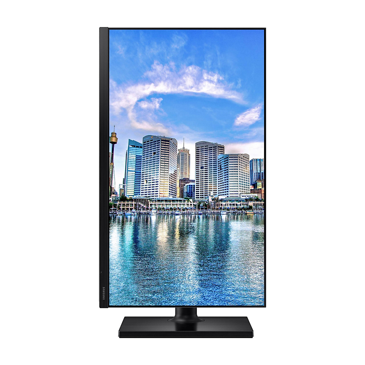 SAMSUNG FT45 Series 24-Inch FHD 1080p Computer Monitor, 75Hz, IPS Panel, HDMI, DisplayPort, USB Hub, Height Adjustable Stand, 3 Yr WRNTY (LF24T454FQNXGO),Black