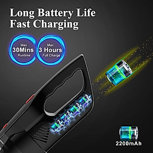 Wopulite Handheld Vacuum Cordless Hand Vacuum Cleaner Portable Car Vacuum 7000Pa Cyclonic Suction HEPA Filters,LED Light,Lightweight Small Hand vac Quick Rechargeable Li-ion Battery,Wet Dry for Home