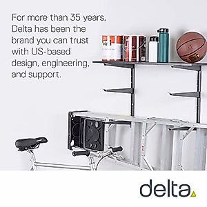 Heavy Duty Wood and Lumber Storage Rack, Holds Up to 480 lbs - Easy to Install Mounted Rack with Steel Construction for Indoor & Outdoor Storage Solution for Garage, Basement & Pantry by Delta Cycle