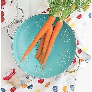 Now Designs Metal Colander, 3-Quart, Turquoise -