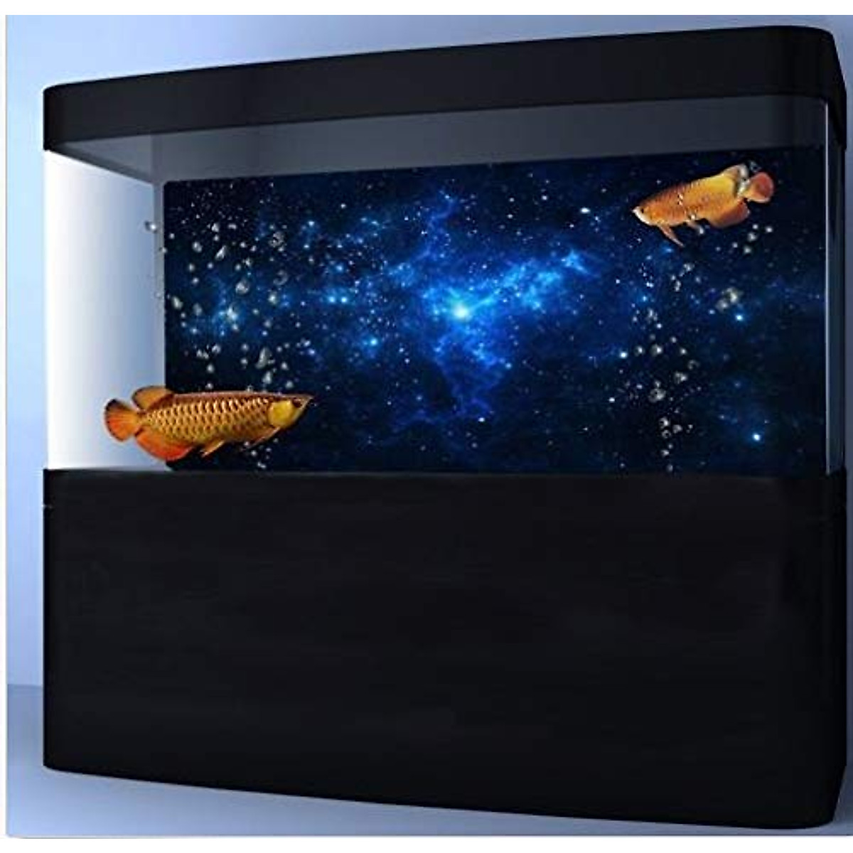 FILFEEL Aquarium Background Fish Tank Decorations Pictures PVC Adhesive Poster Stars Style Backdrop Decoration Paper Cling Decals Sticker(61 * 30cm)