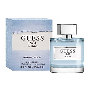 Guess 1981 Indigo Eau de Toilette Spray for Women, Blue, NS, 3.4 Fl Oz
