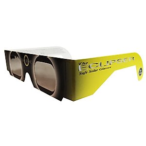 Solar Eclipse Glasses - ISO Certified, CE Approved - 3 Pairs - "Yellow Sun" - Solar Shades