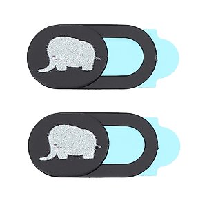 SOLUSTRE 2 pcs Elephant Pattern Webcam Slide Privacy Sliding Laptop Computer Tablet Cute Webcam Hider Accessory
