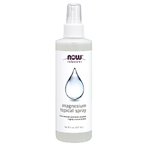 NOW Foods Solutions, Magnesium Topical Spray, from the Ancient Zechstein Seabed, Highly Concentrated, 8 Fl Oz (Pack of 1)