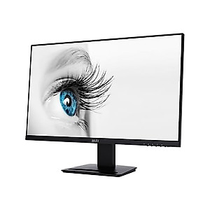 MSI Pro MP273A, 27" Monitor, 1920 x 1080 (FHD), IPS, 100Hz, TUV Certified Eyesight Protection, 4ms, Displayport, HDMI, Tilt, Black