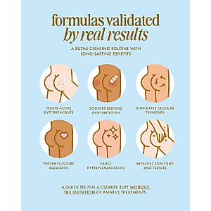 Truly Beauty Berry Cheeky Clearing Butt Polish Gentle Acne Body Scrub - Bacne and Acne Body Wash - Exfoliating Body Scrub and Bum Acne Treatment - Butt Acne Clearing Treatment and Butt Scrub - 2 OZ