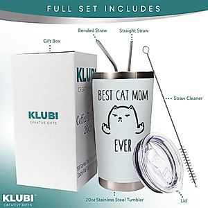 KLUBI Owl Gifts for Women- Owl Drink to That 12oz Glitter White Wine Tumbler or Coffee Mug - Idea for Owl Lover, Birthday, Glass, Cup, Kitchen Decor