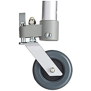 Drive Medical Locking Swivel Walker Wheels with Two Sets of Rear Glides, Gray