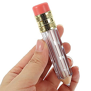 BEOSOFLOY 12pcs Clear Pencil Lip Gloss Tubes 5ml Mini Reusable Clear Empty Lip Gloss Containers Tube with Wand Mini Lip Gloss Tube for Girls DIY Lip Samples