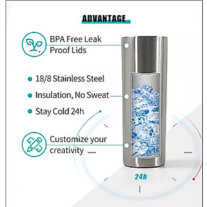 AGH 25 Pack Sublimation Tumbler Blanks with Lid and Straw,20 OZ Straight Stainless Steel Skinny Straight Sublimation Tumbler Cups (25PCS-Stainless Steel)