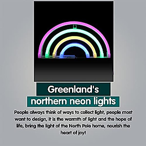 Nordstylee Neon Rainbow Light Signs,Led Rainbow Night Lights Decor Lights for Kid's Gift, Wall, Birthday Party, Christmas, Wedding Decoration
