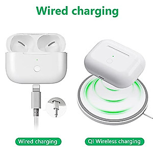 Wireless Charging Case for Airpod Pro, Airpod pro1st Generation Charger Case Replacement with Sync Button and Built-in 660 mAH Battery, No Earbuds Include