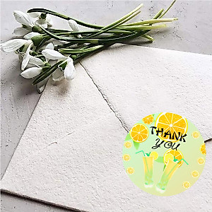 YOUOK Lemon Thank You Party Favor Stickers Labels, 2'' Bridal Shower Favor Stickers for Envelop Sealings,Decoration,Baby Showing,Birthday Party and.(500Pcs)