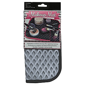 S & T Makeup Mat, Grey With Black Trim, 2.08 Ounce
