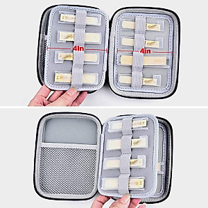 Reeds Case Compatible with Vandoren/for D'Addario Woodwinds/for Sovvid/for Glory Saxophone Clarinet Reeds. Storage Holder for 12 pcs Reed and Humidity Pack (Box Only) -Grey Inner