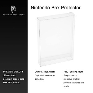 Viturio Nintendo NES Game Box Protector Cases (10 Pack) Clear Plastic .35mm
