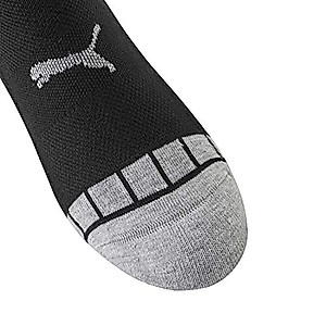 PUMA mens Men's PUMA Men s 6 Pack Quarter Crew Socks, Black/Grey, 10 13 US