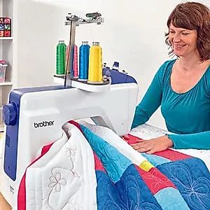 Brother Persona PRS100 Single Needle Embroidery Machine with 4-Spool Thread Stand and Free Arm Embroidery