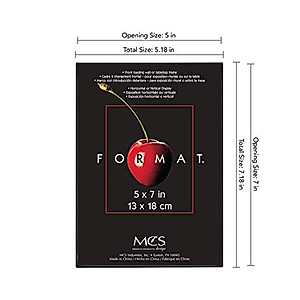 MCS Format Picture Frames, Gallery Wall Frames, Black, 5 x 7, 12-Pack