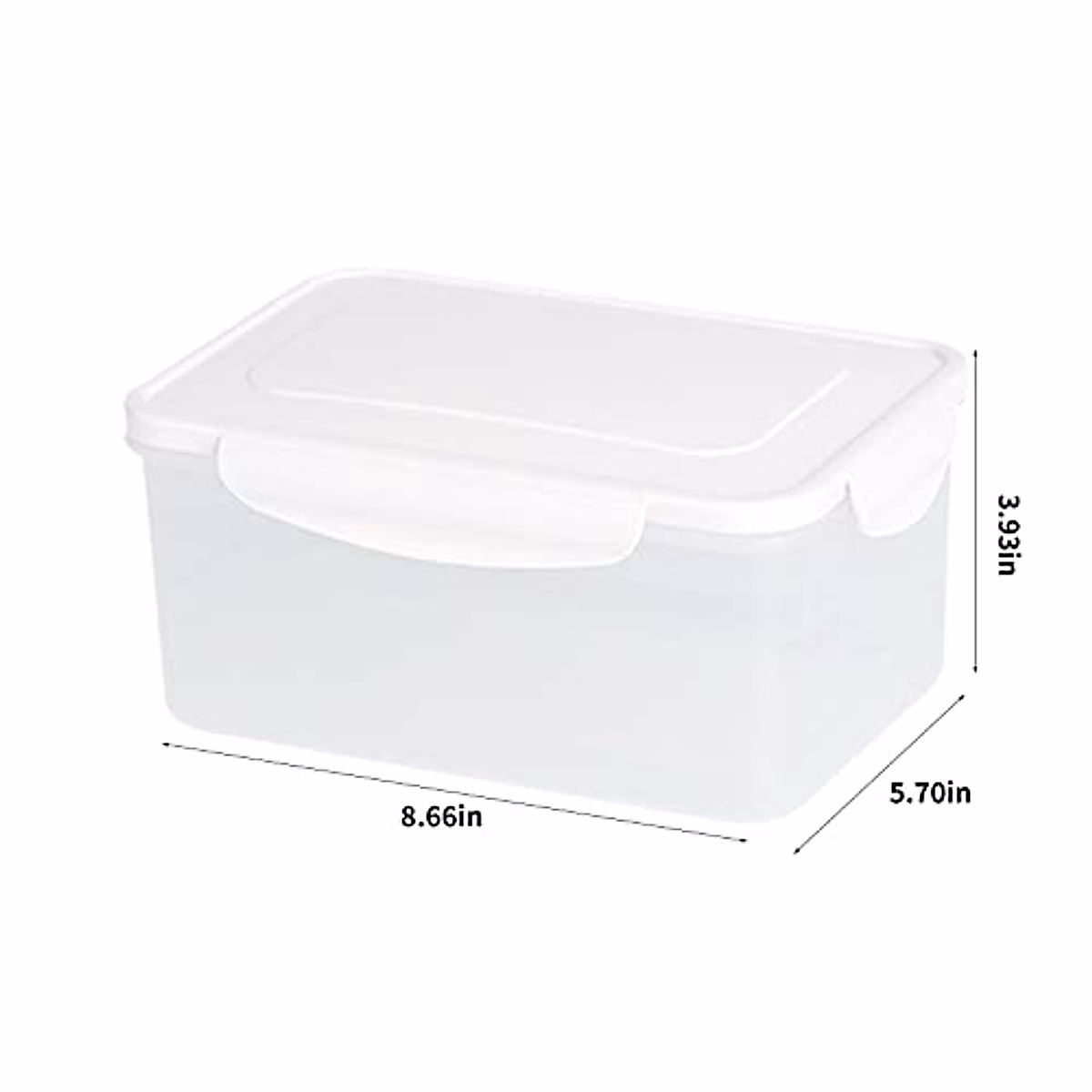 Generic Minimalist Multi-Compartment Food Storage Container with 4 Compartments, 22x14.5x10cm/8.66x5.7x3.93in, White, Portable, Airtight, Microwave, Dishwasher, Freezer Safe