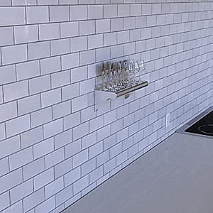 AmGood 6" X 16" Stainless Steel Wall Shelf | Metal Shelving | Garage, Laundry, Storage, Utility Room | Restaurant, Commercial Kitchen | NSF