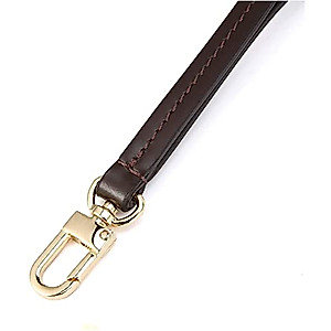 Replacement Hands-Free Wristlet Strap Vachetta Leather for Pochette Wallet and Clutch (BROWN Wristlet Strap)