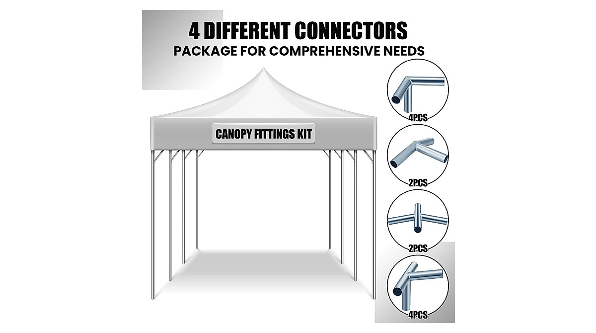Blulu 12-Piece Canopy Fittings Kit for Durable Frames