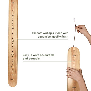 Hallops Store Wooden Ruler Height Chart for Kids - Growth Measurement for The Whole Family - Children Grow Charts for Boys and Girls - Wood Wall Decor for Measuring Height - 35.43"L x 3.94"W
