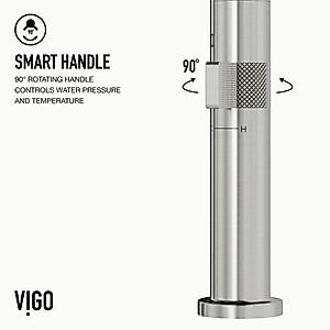 VIGO 1.75" W x 11.0" H x 9.5" D Jewel One-Handle Kitchen Faucet in Stainless Steel - VG02053ST