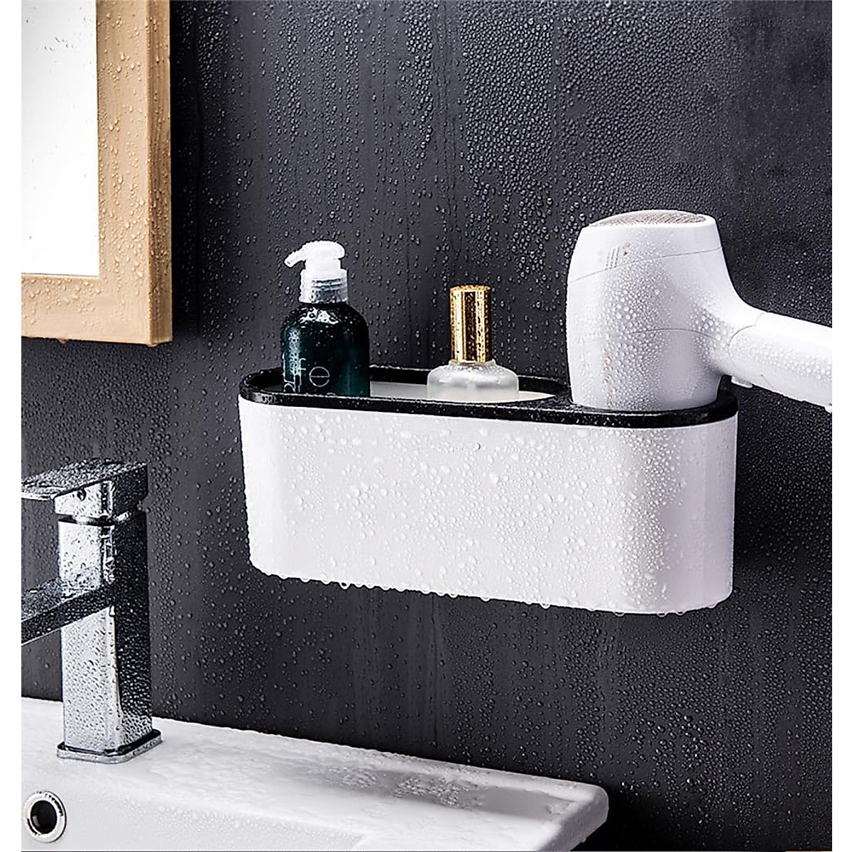 lzzch1219 Hair Tool Organizer, Hair Dryer Blower Curling Iron Brush Holder, Bathroom Under Cabinet Boor, Wall Mount Storage for Straightener Tool