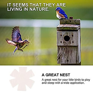 M I A 5pcs Canary Finch Nesting Felt Pads Bird Breeding Wire Nests Cushions Bird Eggs Mat Warm Hut Material for Racing Pigeon Bird Breeding Supplies White