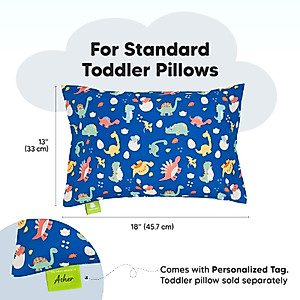 KeaBabies Toddler Pillowcase for 13X18 Pillow - Organic Toddler Pillow Case for Boy, Kids - 100% Natural Cotton Pillowcase for Miniature Sleepy Pillows - Toddler First Pillow