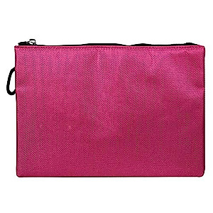 Vaultz Money Bag with Lock - 7 x 10 Inches, Men & Women's Locking Accessories Pouch for Cash, Bank Deposits, Wallet, Medicine, Phone and Credit Cards - Pink