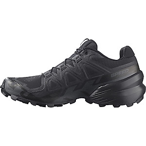 Salomon Men's Speedcross 6 Sneaker, Black/Black/Phantom, 10 Wide