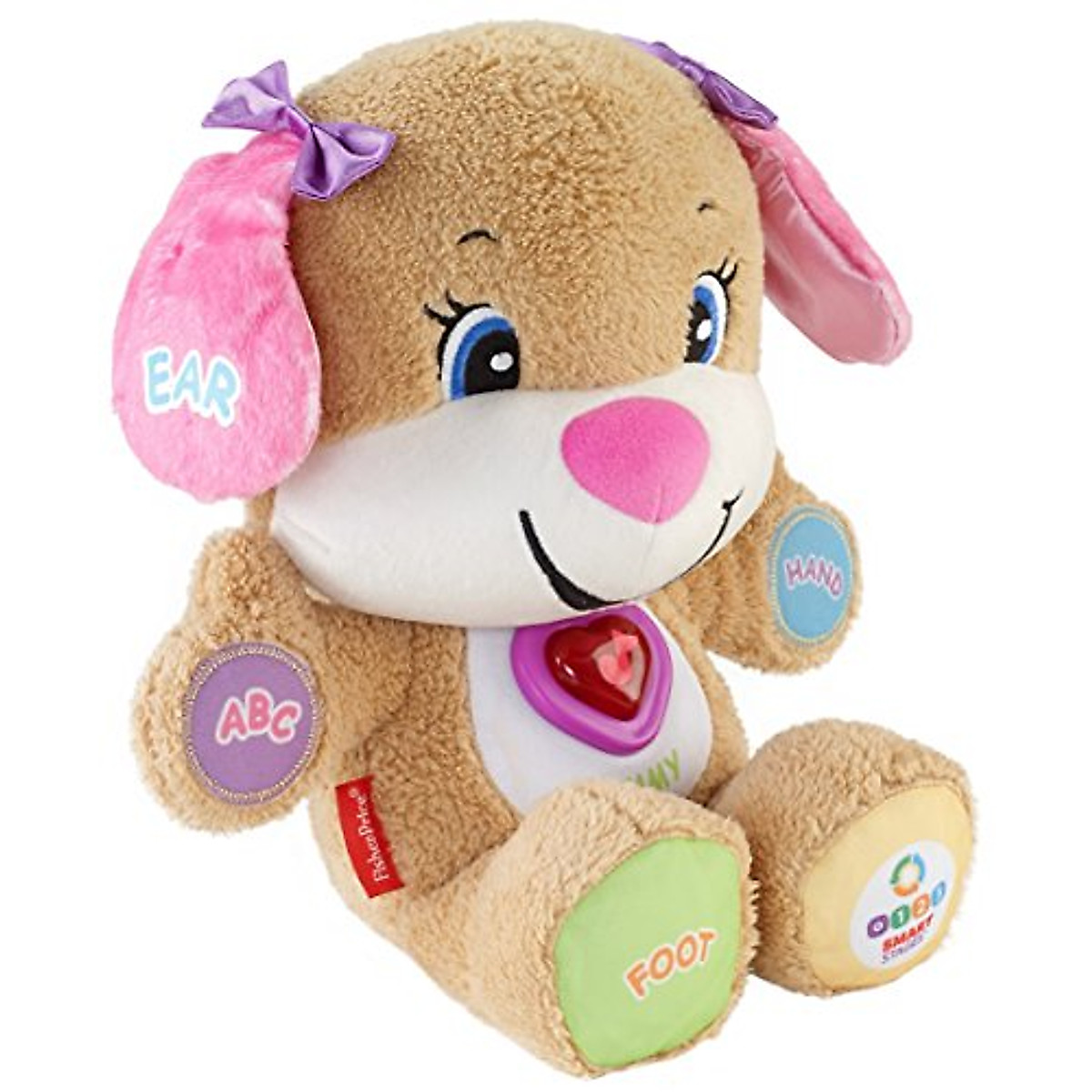 Fisher-Price Laugh & Learn Baby & Toddler Toy Smart Stages Sis Interactive Plush Dog With Music Lights & Learning Content For Ages 6+ Months