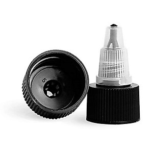 Premium Essential Oil 4 Ounce Boston Round Bottles, PET Plastic Empty Fillable BPA-Free, with Black/Natural Twist Caps (Pack of 12) (Clear)