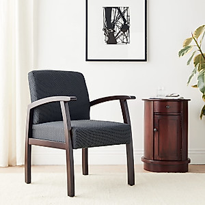 Lorell Chair, 24D x 27.16W x 35H in, Charcoal/Espresso Frame