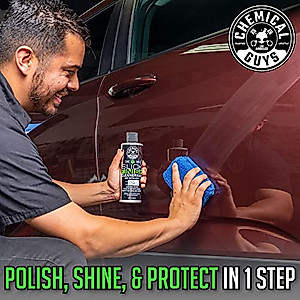 Chemical Guys WAC20616 Slick Finish Cleaner Wax Light Paint Cleanser & Brilliant Shine Carnauba Wax, 16 fl oz