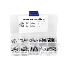 Screw 320Pcs/Set M2 Machine Screws Set Stainless Steel Screws & Bolts Fasteners for Laptop/Phone/PC Repair Tools Kit Easy to Install